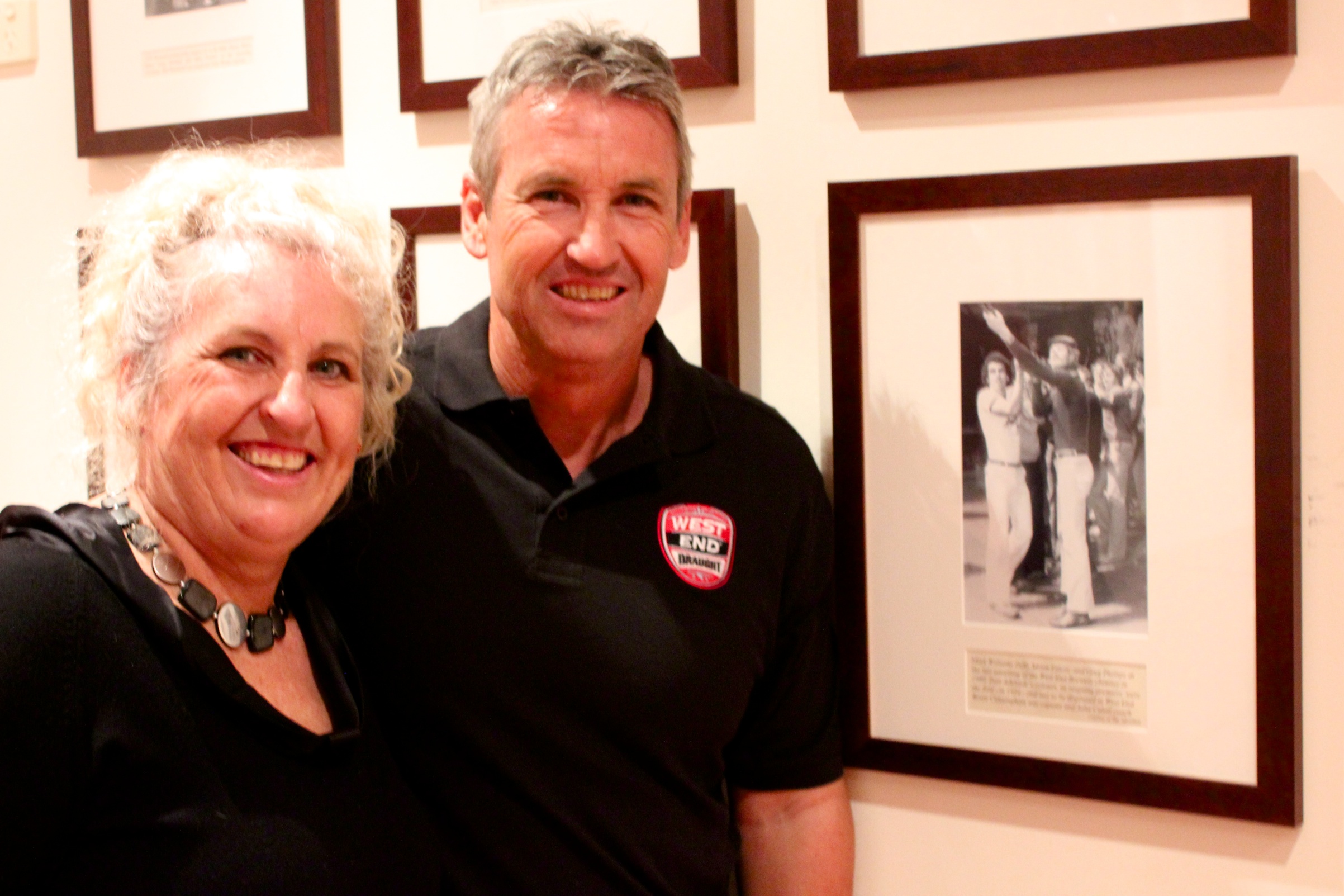 Jen Stephen with pic of Mark at the Chimney – Best On Ground Performance